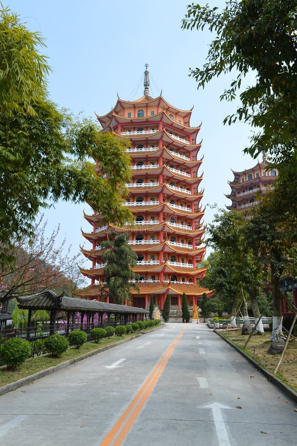 Chinese Ancient Circular Building Stock Image - Image of circular, tile ...