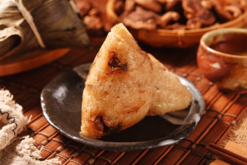 Chinese Tradition Food - Steamed Rice Dumpling Stock Image - Image of ...