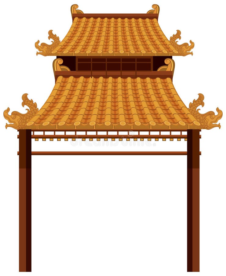 Chinese Traditional Architectures on White Background Stock Vector ... Chinese Traditional Architectures on White Background Stock Vector ...