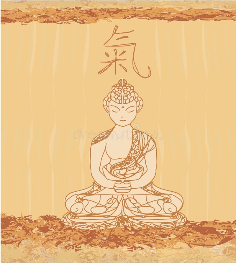 Chinese Traditional Artistic Buddhism Pattern Stock Illustration ...