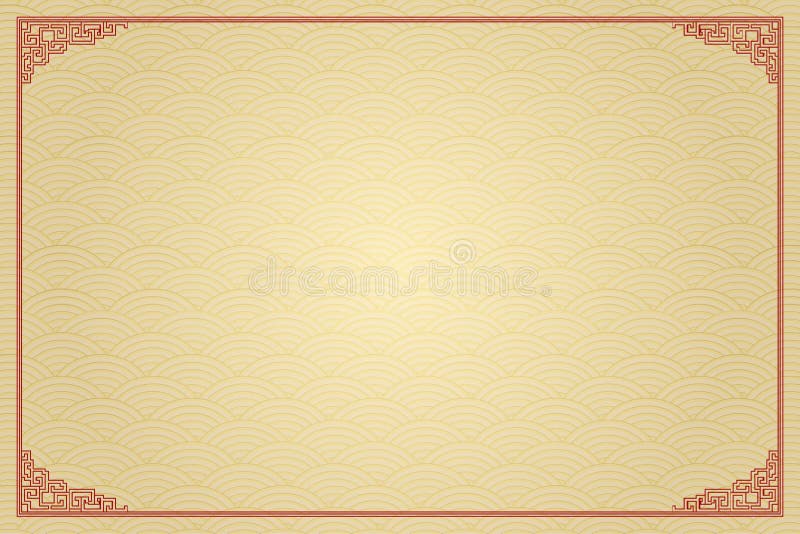 Chinese Traditional Background, the Great Wall Style Frame Stock Vector ...