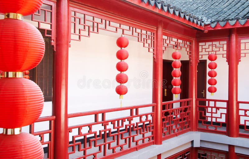 Chinese Traditional Building Stock Image - Image of wall, corridor: 5742185