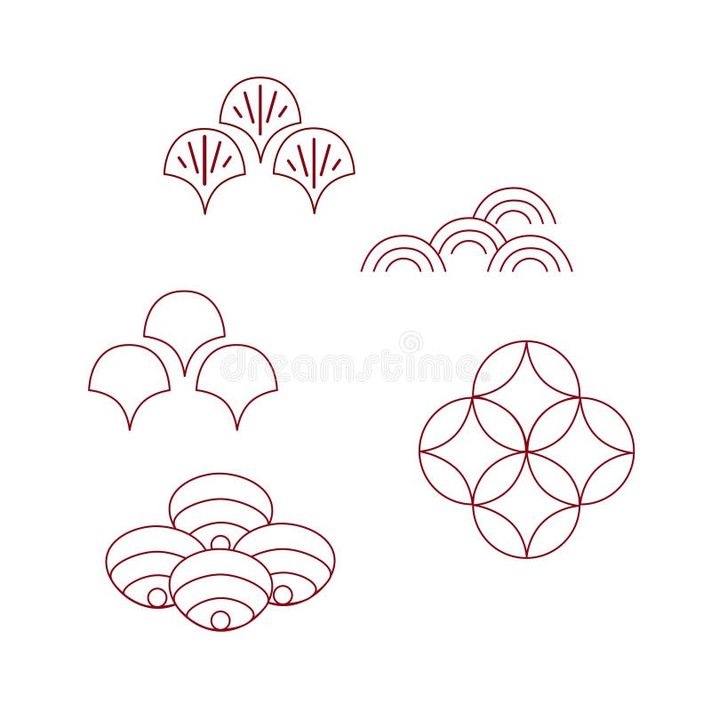 Chinese Traditional Decorations Elements Vector Graphic Set Collection ...