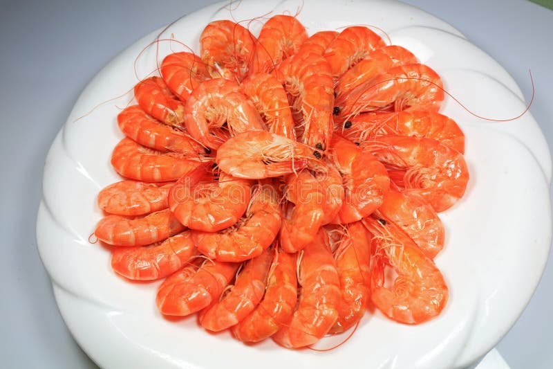 Chinese Traditional Dishes, Steamed Prawns Stock Image - Image of ...