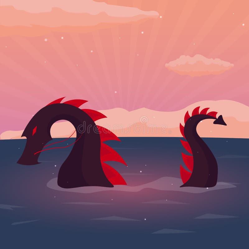 Chinese Traditional Dragon. East Asia. Vector Flat Illustration. Stock ...