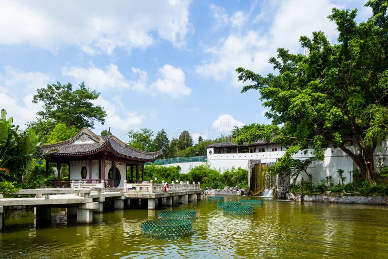 Chinese traditional garden stock photo. Image of exteriors - 36681688