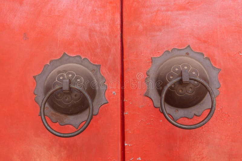 Chinese traditional gate stock photo. Image of gold, handle - 83459838