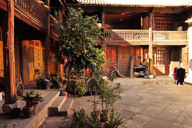 Chinese Traditional House Courtyard Stock Image - Image of asia ...