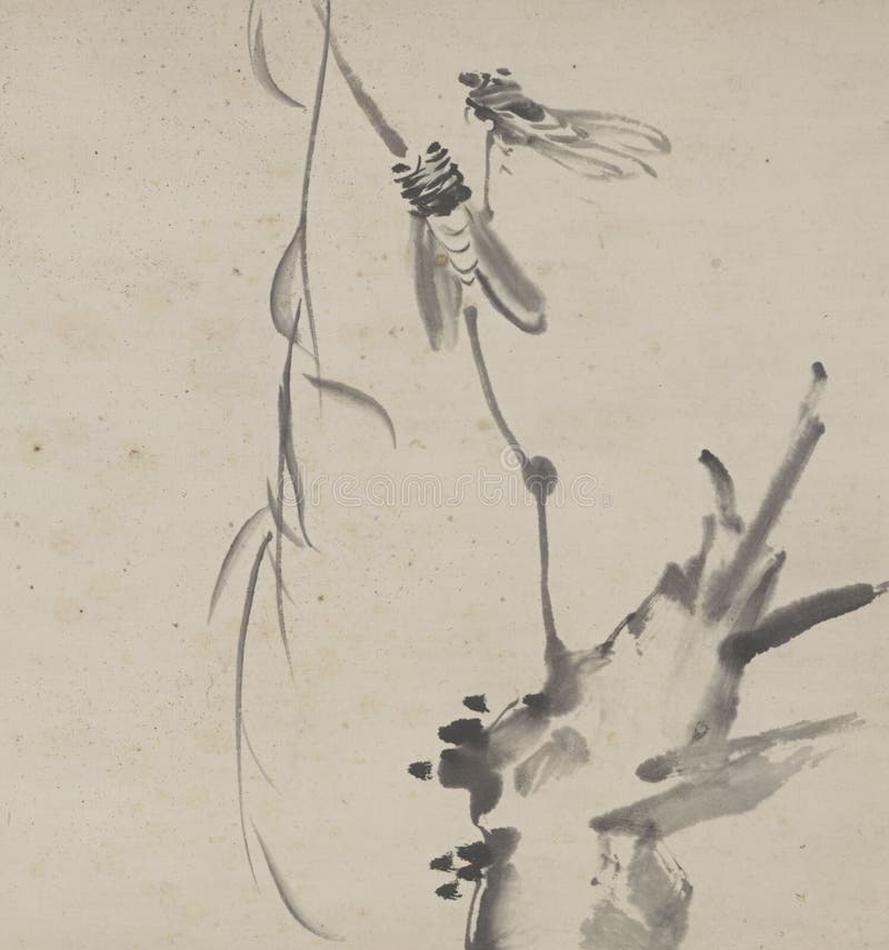 Chinese Traditional Ink Painting Stock Illustration - Illustration of ...