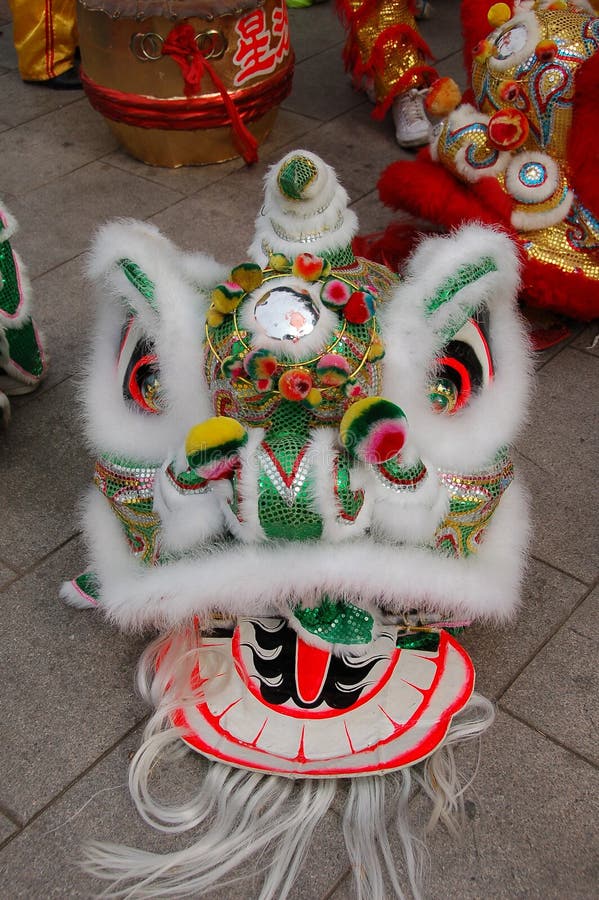 Chinese Traditional Lion Dance Head Stock Image - Image of dragon ...