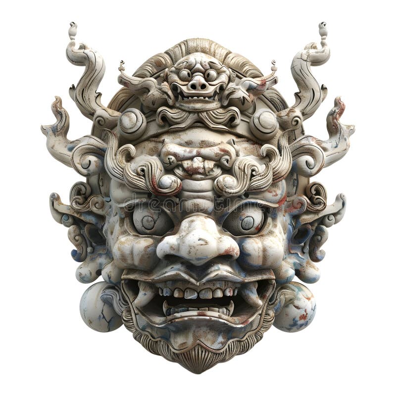Chinese Traditional Mask on Transparent Background - Ai Generated Stock ...