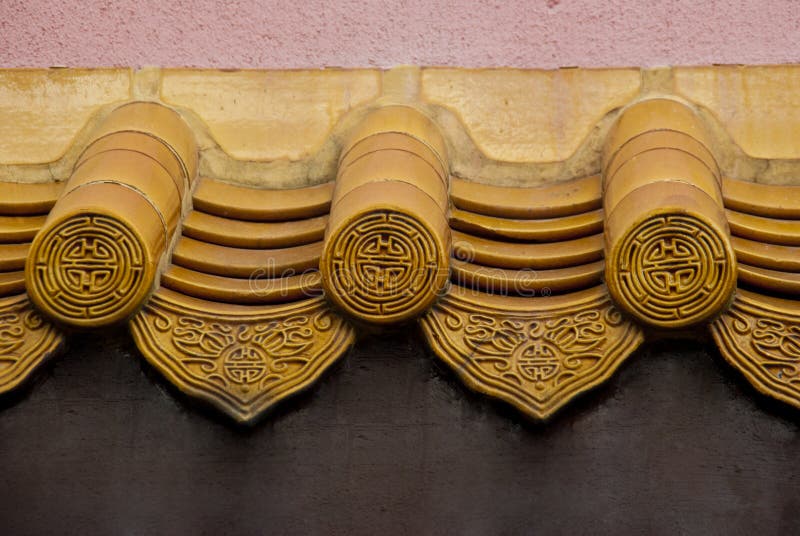 Chinese Traditional Roof Pattern Stock Image - Image of ancient ...