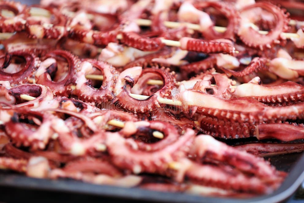 Chinese Traditional Snack Squid String Stock Image - Image of meal ...