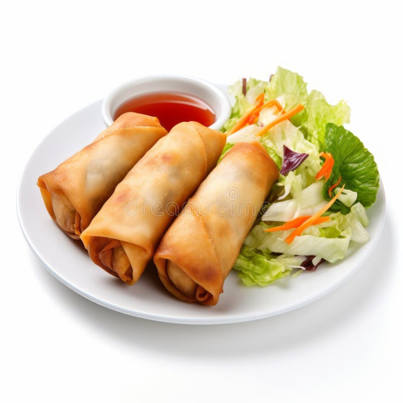 Chinese Traditional Spring Roll Filled with Vegetables Stock Photo ...