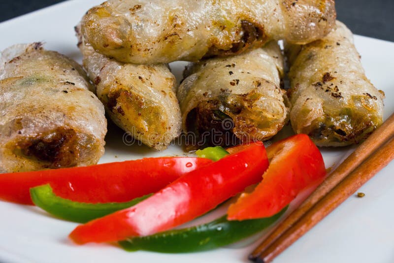 Chinese Traditional Spring Rolls Stock Photo - Image of cuisine, dish ...