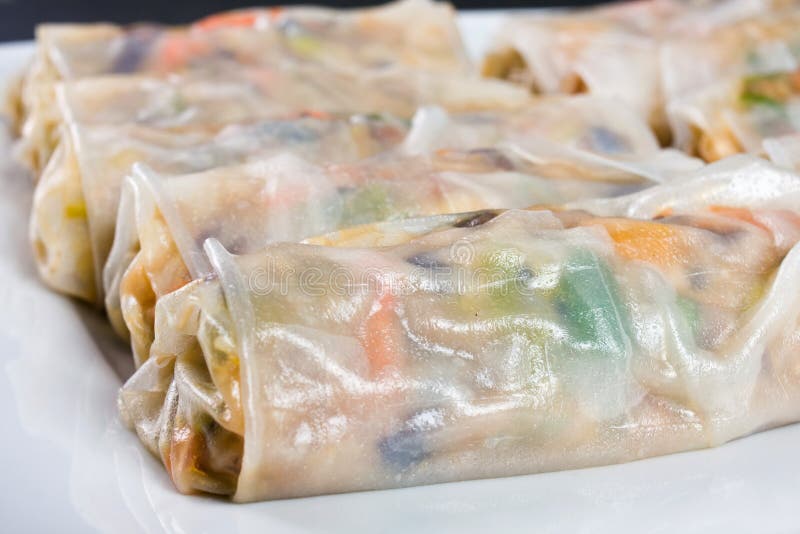 Chinese Traditional Spring Rolls Food Stock Photo - Image of seafood ...