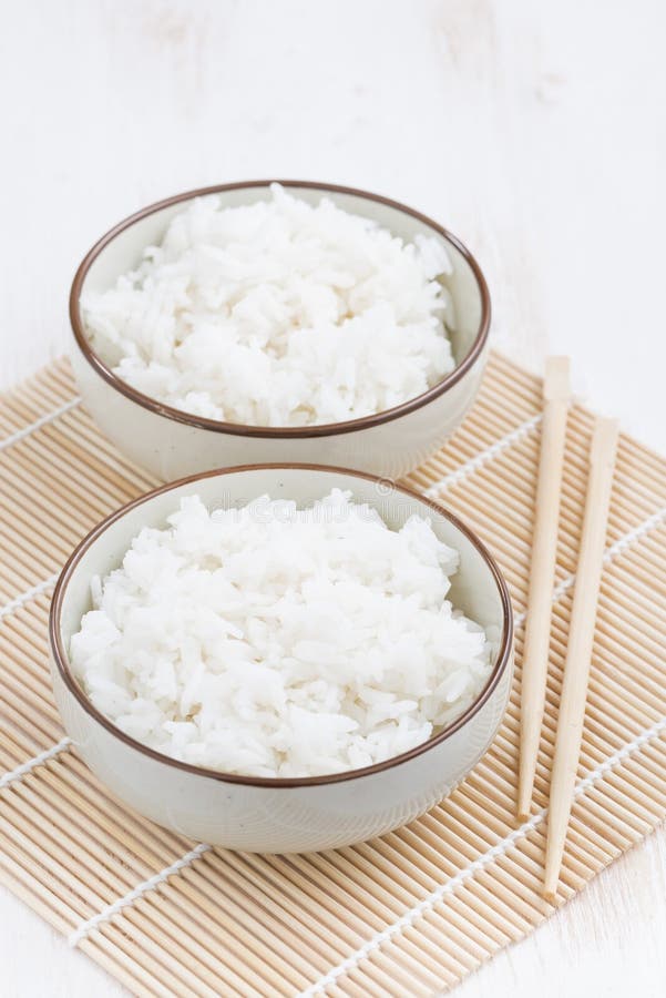 Chinese Traditional Steam White Rice, Vertical Stock Photo - Image of ...