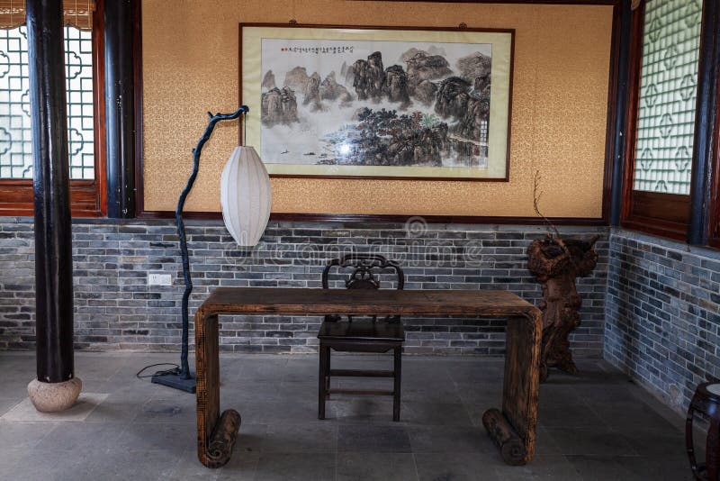Chinese Traditional Study Room, Featuring Classical Chinese Study and ...