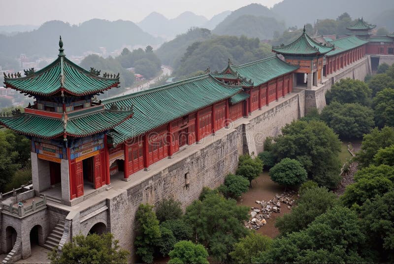 Chinese Traditional Style Architecture Stock Illustration ...