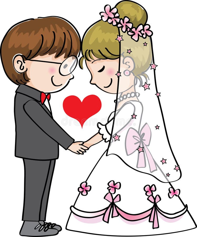 Chinese Traditional Wedding Stock Illustration - Illustration of couple ...