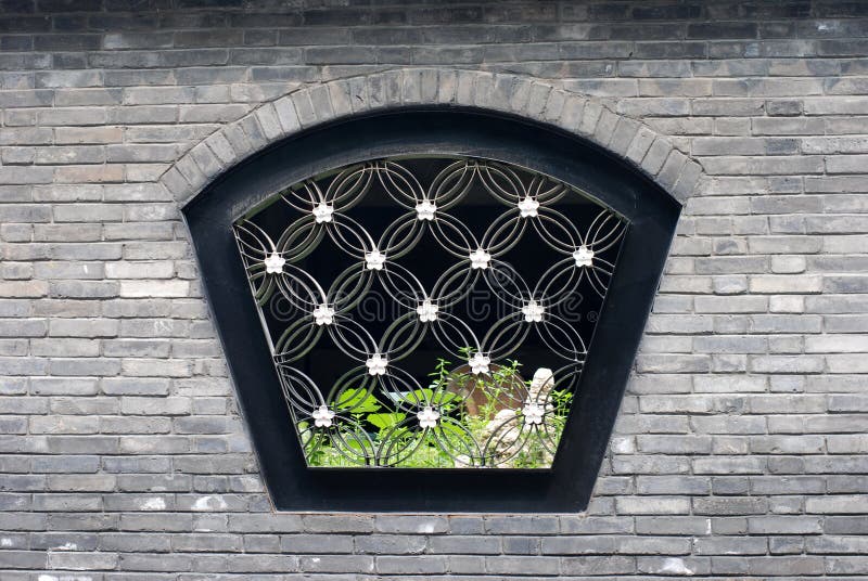 Chinese traditional window stock photo. Image of brick - 11114010