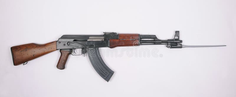 Chinese Type 56 Kalashnikov with Bayonet Stock Image - Image of swat ...
