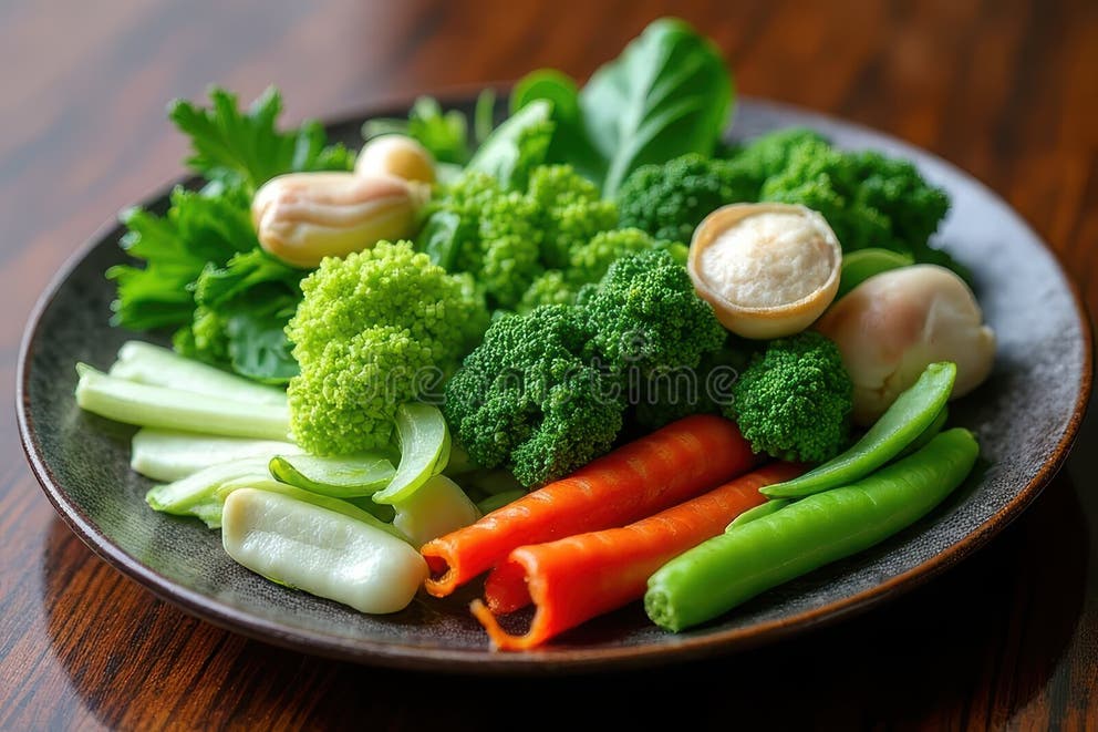 Chinese Vegetable Feast stock illustration. Illustration of culinary ...