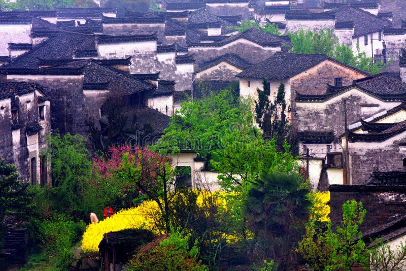 Chinese village stock image. Image of nature, landscape - 6052507
