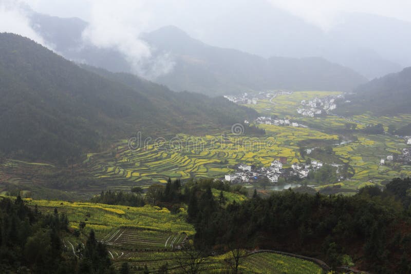 Chinese village in spring stock photo. Image of agriculture - 30093656