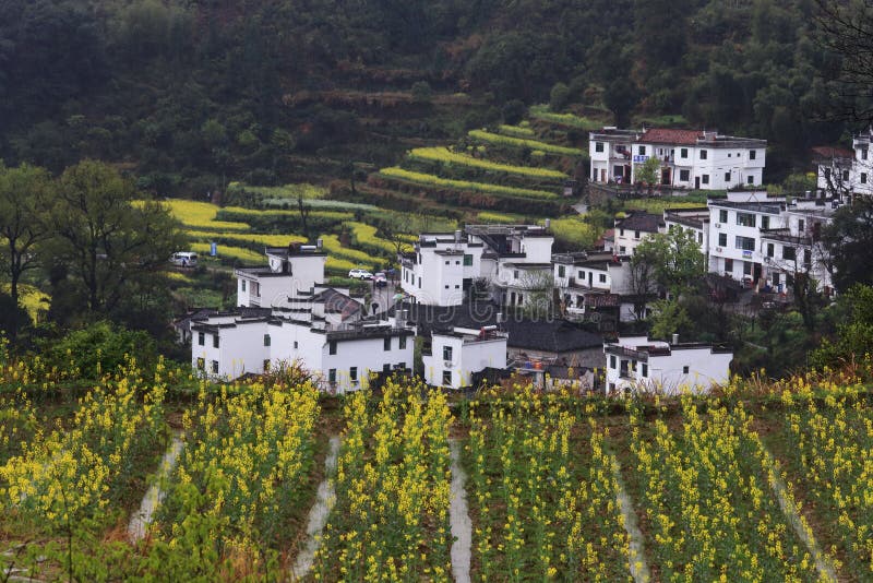 Chinese village in spring stock photo. Image of rural - 30093696