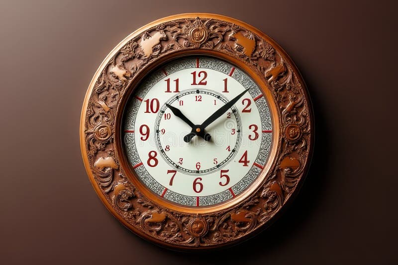 Chinese Vintage Wall Clock - Zodiac Design Stock Illustration ...