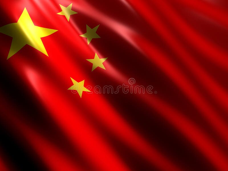 Chinese vlag stock illustratie. Illustration of exemplaar - 3195389