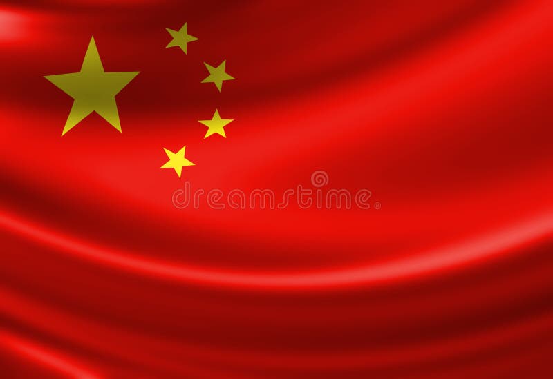 Chinese vlag stock illustratie. Illustration of verplaatsen - 5026160