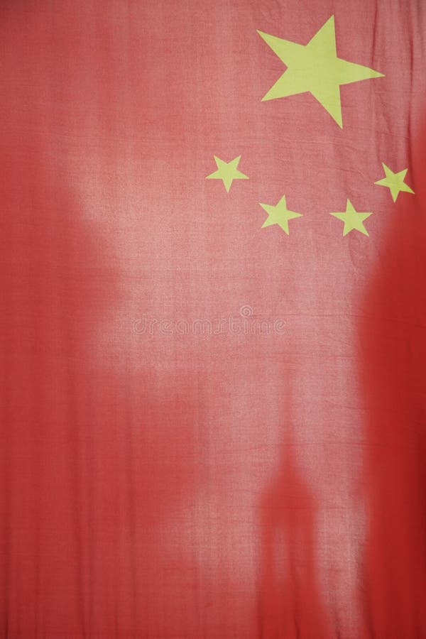 Chinese vlag met silhouet stock foto. Image of sjanghai - 3324796