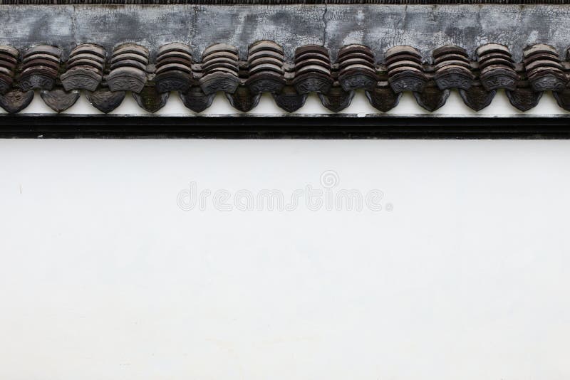 Chinese Wall of Old House or Temple Empty Space Stock Image - Image of ...