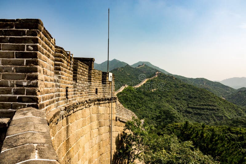 The chinese wall stock image. Image of great, place, historic - 99146307