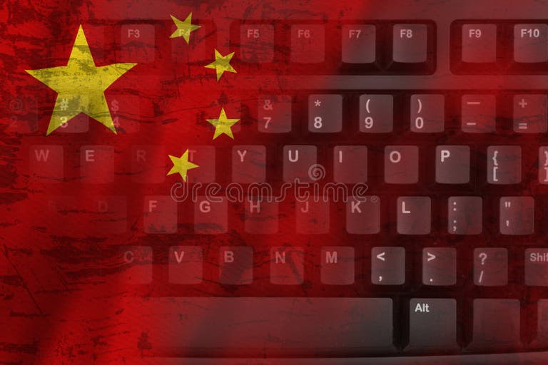 Chinese Flag on a Computer Keyboard Stock Photo - Image of censorship ...