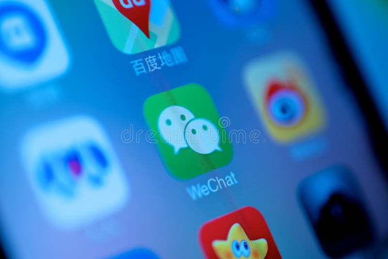 Chinese WeChat Social Media Editorial Stock Image - Image of multimedia ...