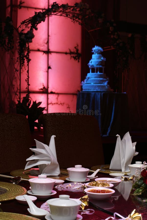 Chinese Wedding Table Setting Stock Image - Image of convention ...