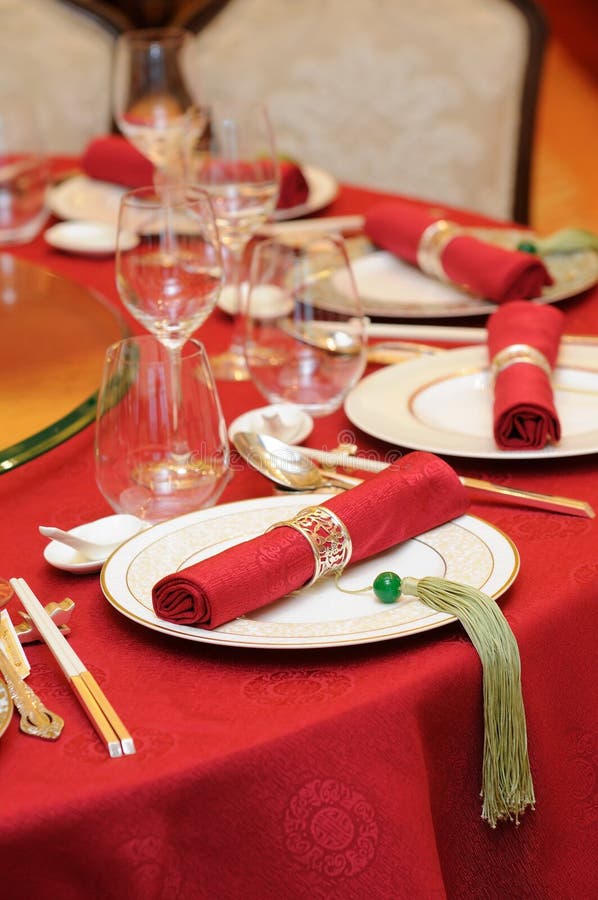 Chinese wedding table set stock image. Image of table - 20088435