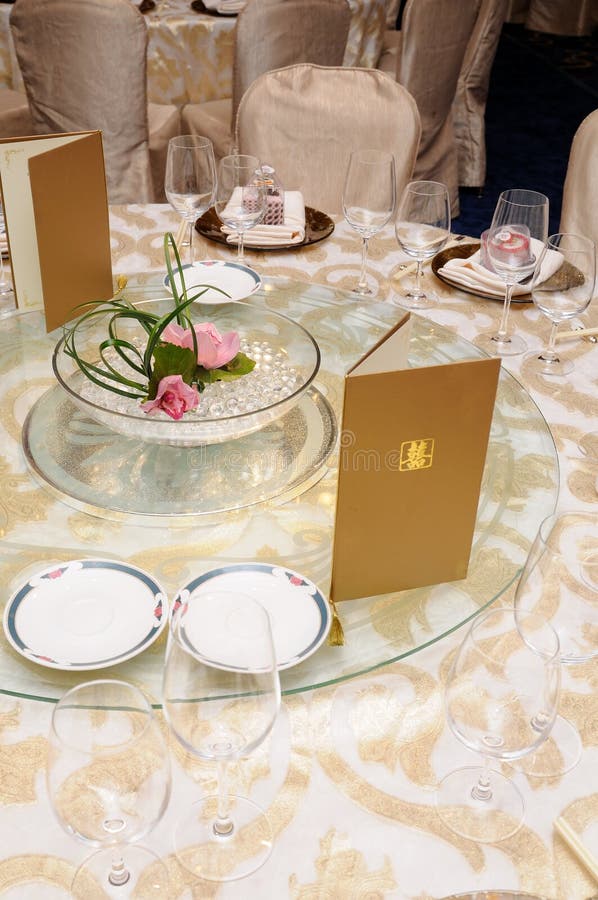 Chinese wedding table set stock image. Image of table - 20088435