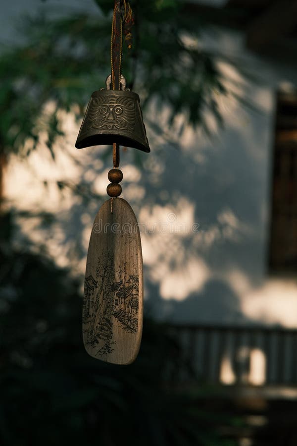 Chinese Wind Chimes in the Sun Stock Image - Image of chimes, darkness ...