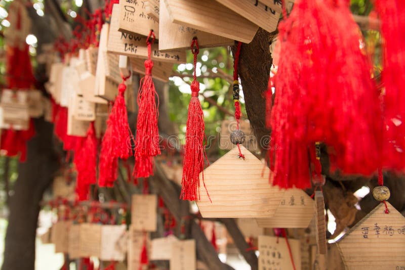 Chinese wishing board stock image. Image of tourism, desire - 53132801