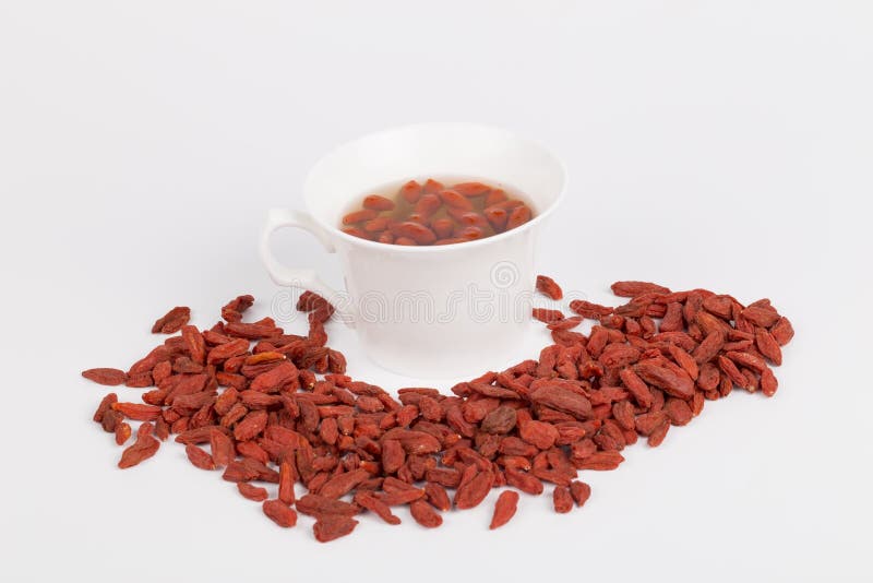 Chinese Wolfberry Goji Tea and Wolfberry Stock Photo - Image of healthy ...