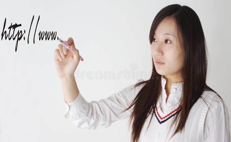 Chinese women write stock photo. Image of isolation, education - 18588930