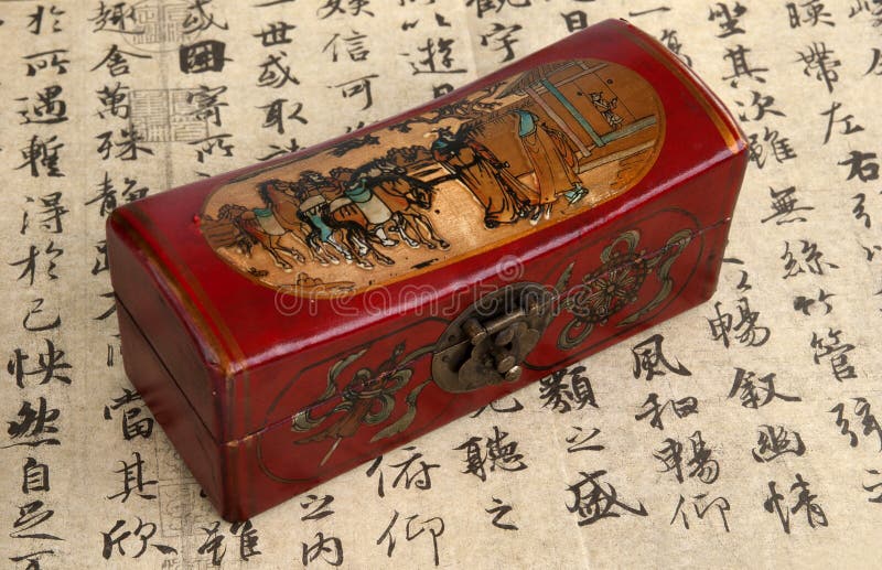 Chinese wooden ancient box editorial photo. Image of case - 6326171