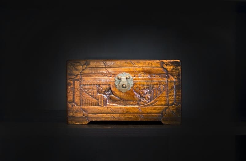 Chinese wooden box stock image. Image of brown, decor - 68882387