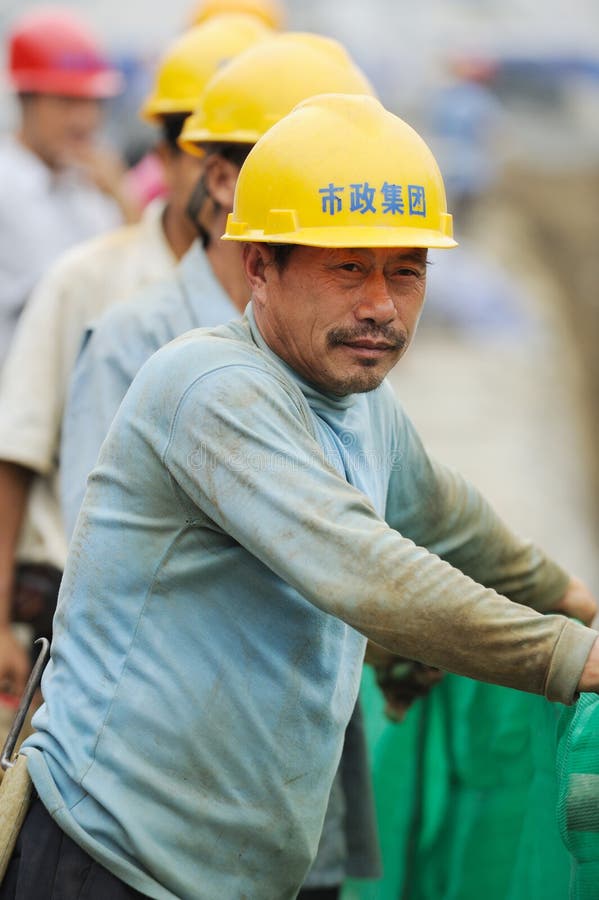 Chinese workers editorial stock image. Image of asian - 25705719