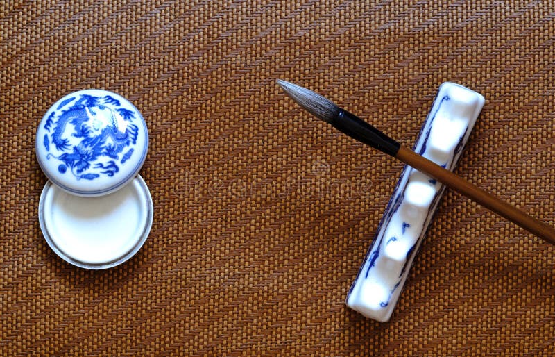 Chinese writing tools for stock photo. Image of ceramics - 12598720