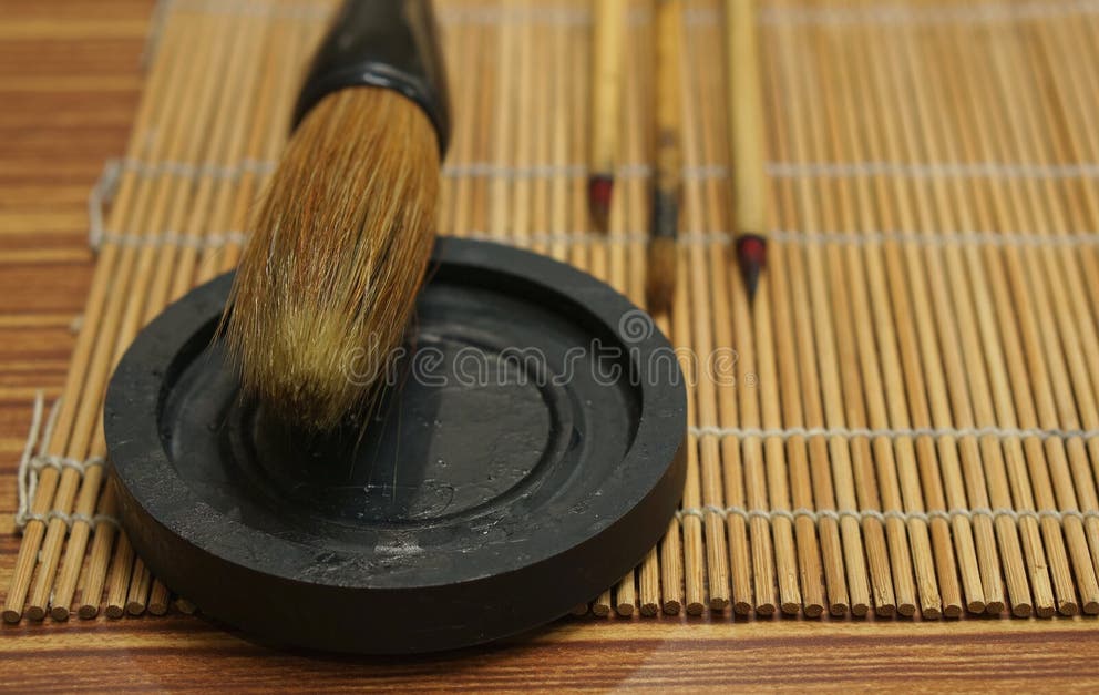 Chinese writing set stock image. Image of stone, calligraphy - 73017621